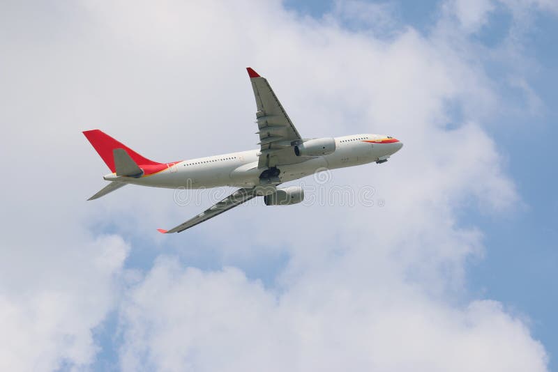 Going Up Commercial Plane with Sky Stock Image - Image of airline ...