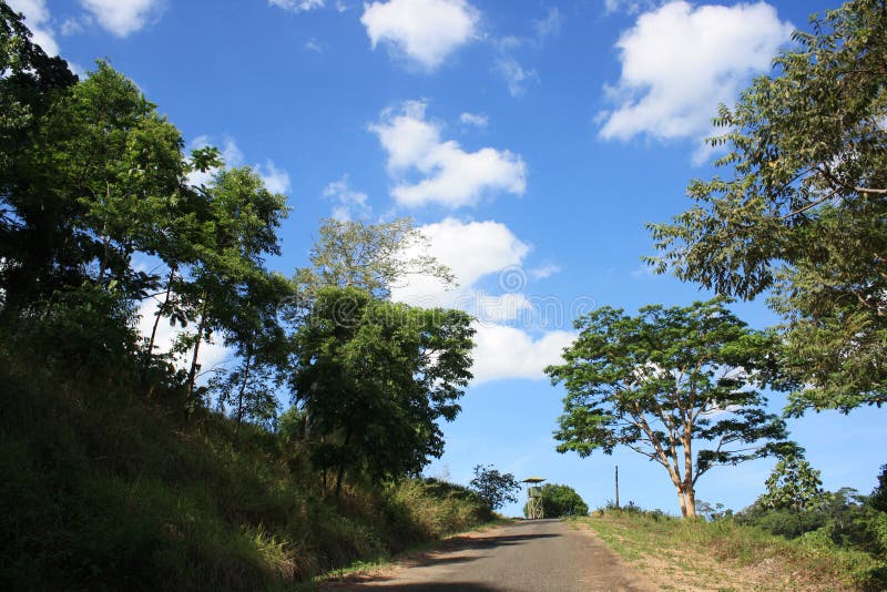 Going uphill stock image. Image of hills, hiking, outpost - 69437757