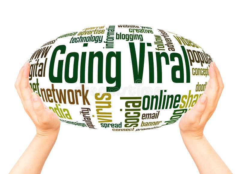 Viral Word Cloud and Hand with Marker Concept Stock Photo - Image of ...