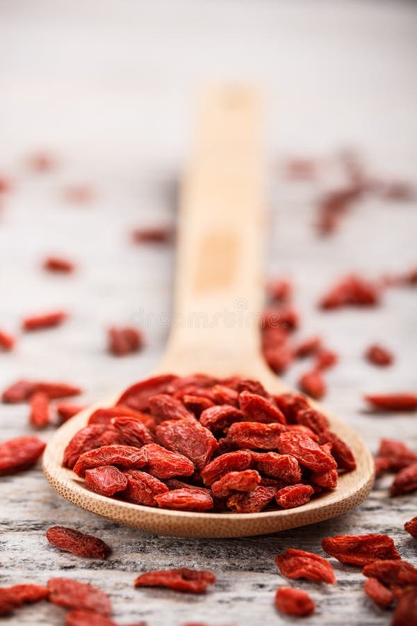 Goji berries stock photo. Image of tablespoon, fruit - 29507112