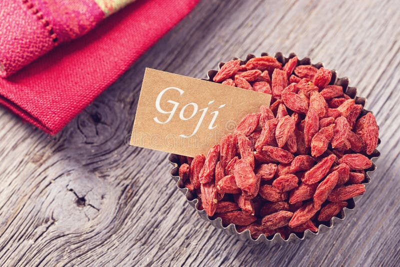 Goji berries in a bowl stock image. Image of healthy - 68075737