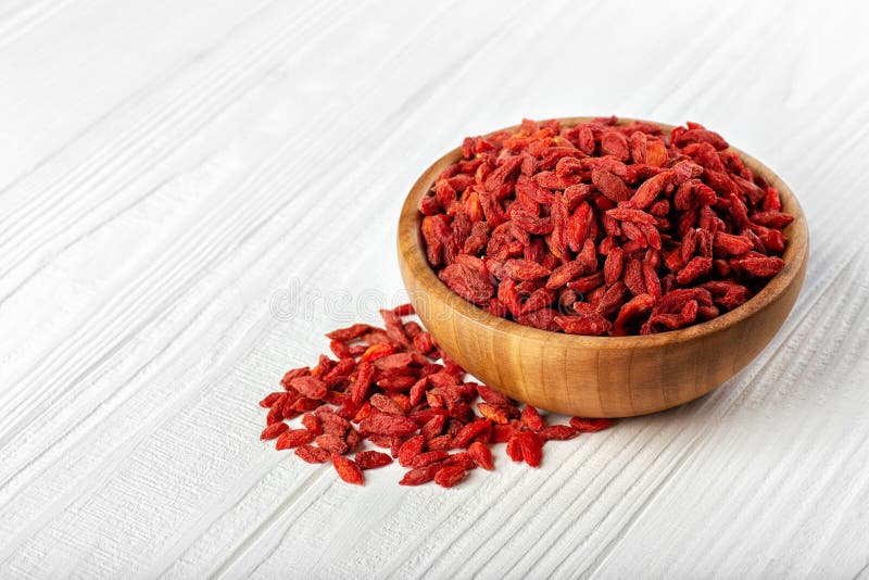 Goji berries in bowl stock image. Image of supplement - 146029911