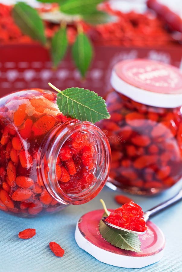 Goji berry jam stock photo. Image of wolfberry, fruit - 31954120