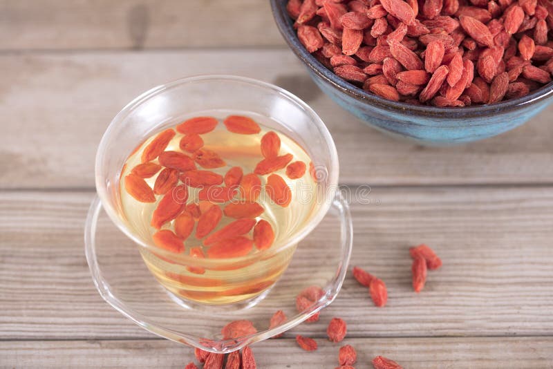 Goji Berry and Goji Berry Water Stock Photo - Image of effect, goji ...