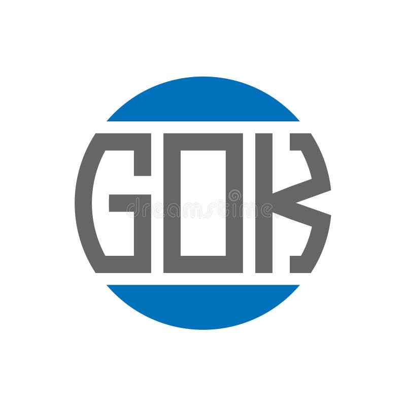 GOK Letter Logo Design on White Background. GOK Creative Initials ...