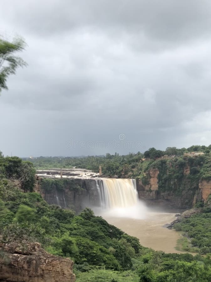 Gokak waterfalls stock photo. Image of india, waterfalls - 161091902