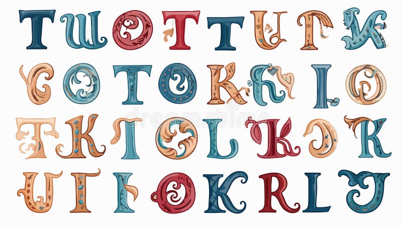 Gokturk Alphabet with Turkish Script Vector Design Illustration Stock ...