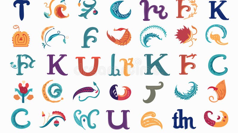 Gokturk Alphabet with Turkish Script Vector Design Illustration Stock ...