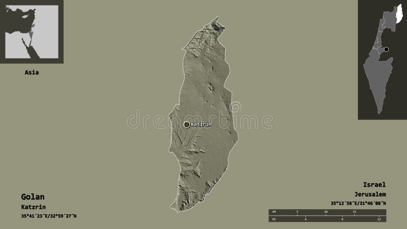 Golan, District of Israel,. Previews. Administrative Stock Illustration ...