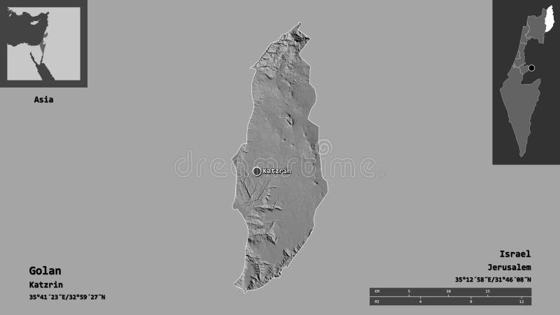 Golan, District of Israel,. Previews. Bilevel Stock Illustration ...
