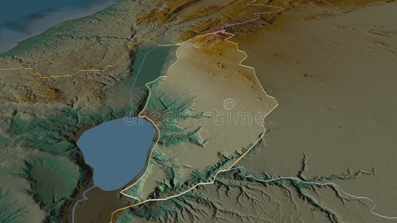 Golan, Israel - Outlined. Relief Stock Illustration - Illustration of ...
