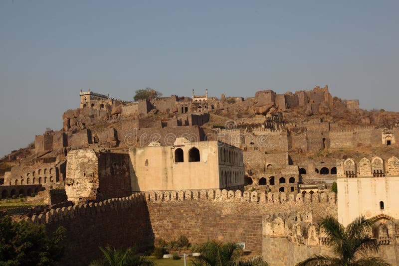 Golconda Fort stock image. Image of hyderabad, range, golkonda - 3720711