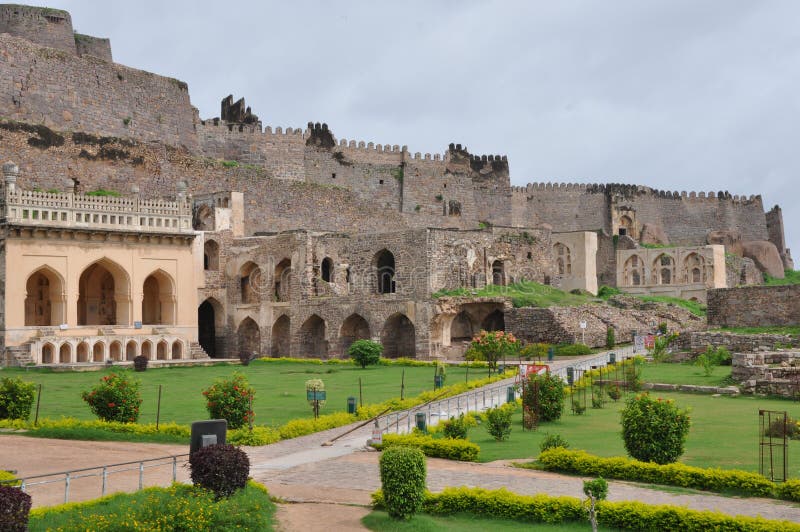 Golconda Fort in Hyderabad stockbild. Bild von aufbau - 26222753