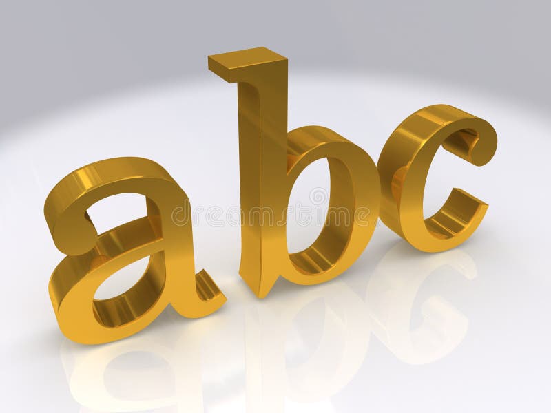 Gold ABC stock illustration. Illustration of white, shines - 8803289