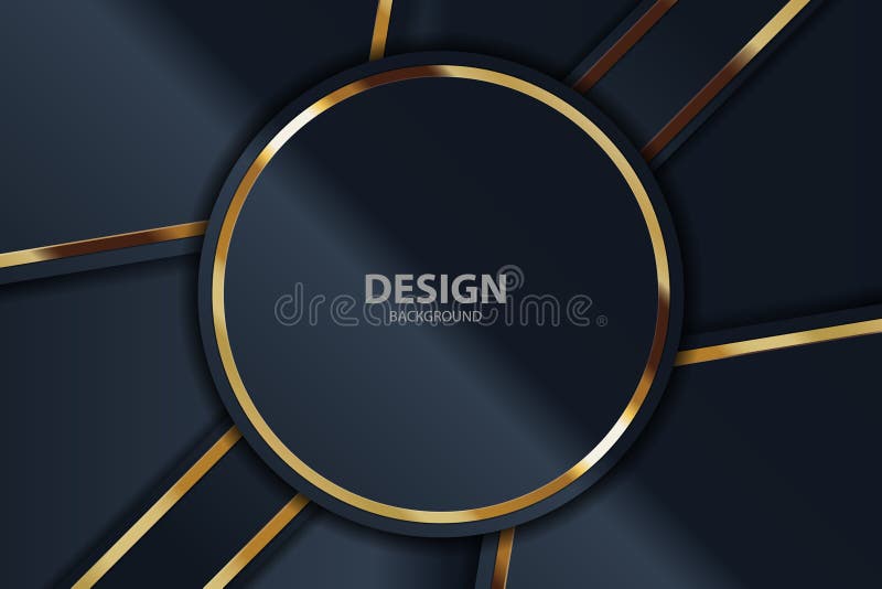 Gold Abstract Background Banner with Circle Gold Color Creative Digital ...