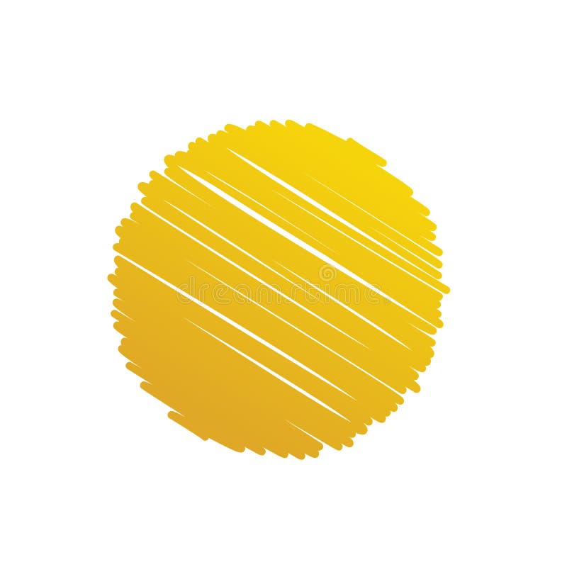 Gold Abstract Circle Scribble Background, Vector Illustration Stock ...