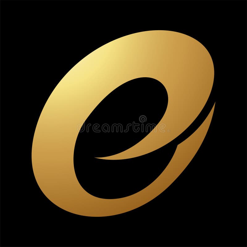 Gold Abstract Lowercase Spiky Letter E Icon Stock Vector - Illustration ...