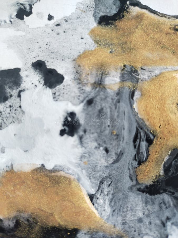 Gold Acrylic Painting Texture Holiday Design Abstract Boho Style Stock ...