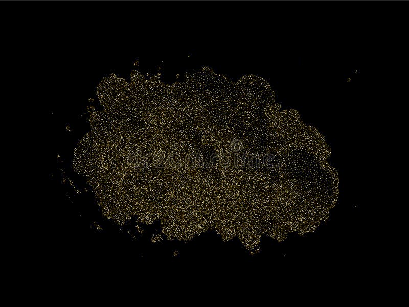 Gold Abstract Rash on a Black Background. Flicker. Eps 10 Stock Photo ...