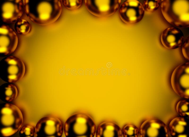 Gold Abstract Sphere Ball Background for Your Design. 3d Render Stock ...