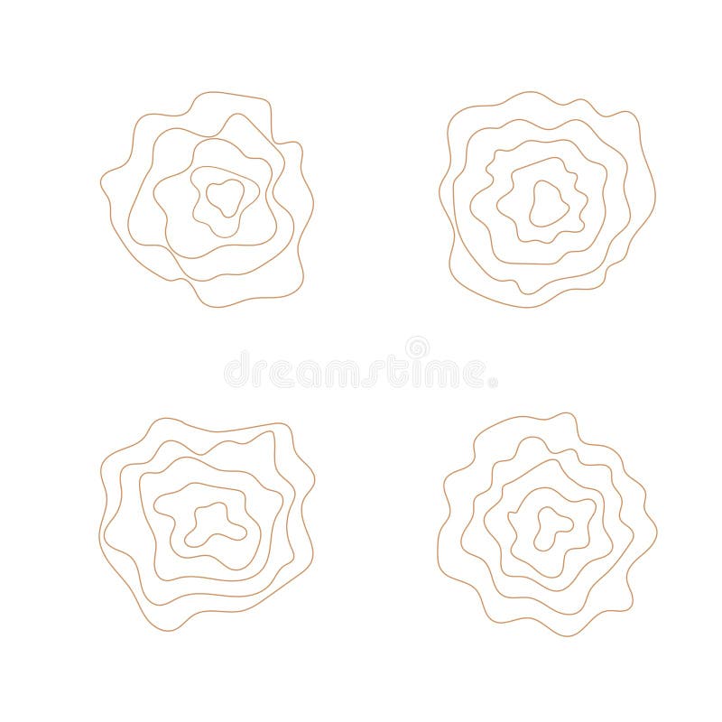 Gold Abstract Topographic Contour Line Pattern Line Art Outline Vector ...