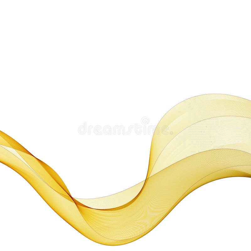 Gold Abstract Wave. Presentation Template. Decor for Shell Brochures ...