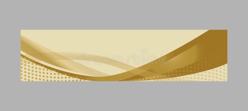Gold Abstract Wavy Dynamic Horizontal Banner and Header Background ...