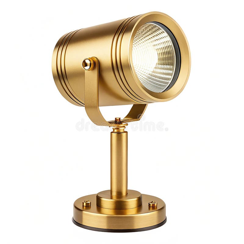 Gold Adjustable Spotlight for Gallery or Art Lighting Stock ...