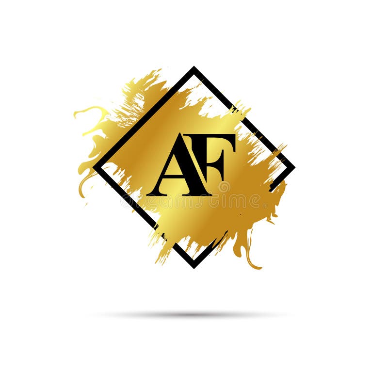 Gold AF Logo Symbol Vector Art Design Stock Vector - Illustration of ...