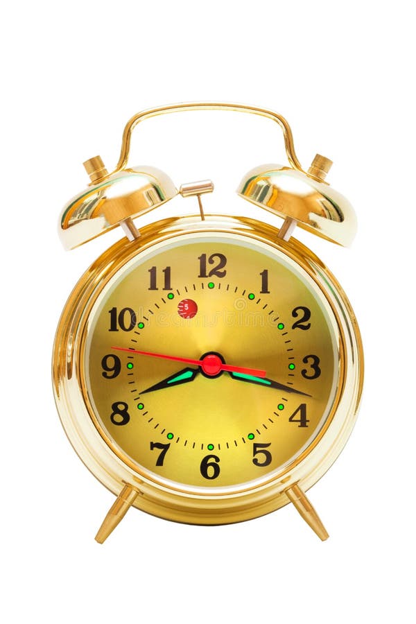 Gold alarm clock stock image. Image of sound, alarm, design - 9277183