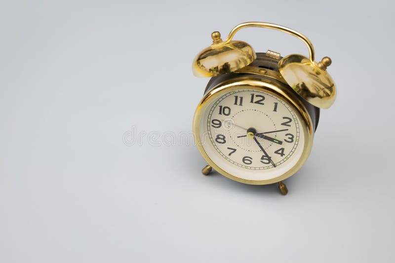 370 Old Vintage Gold Alarm Clock Isolated White Stock Photos - Free ...
