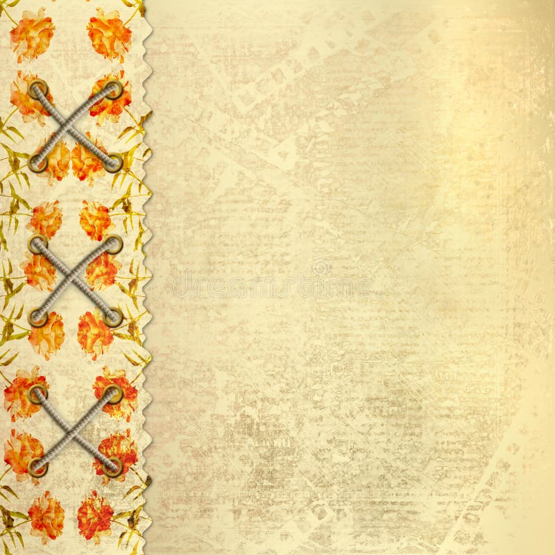 Gold Album for Photos with Painted Roses Stock Illustration ...