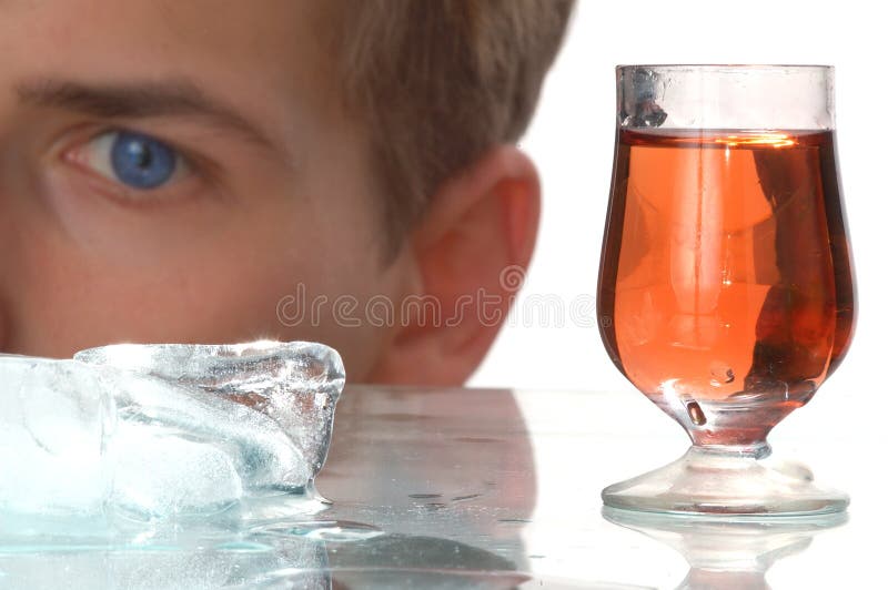 Gold Alcohol Drink with Ice Stock Image - Image of elegance, libation ...