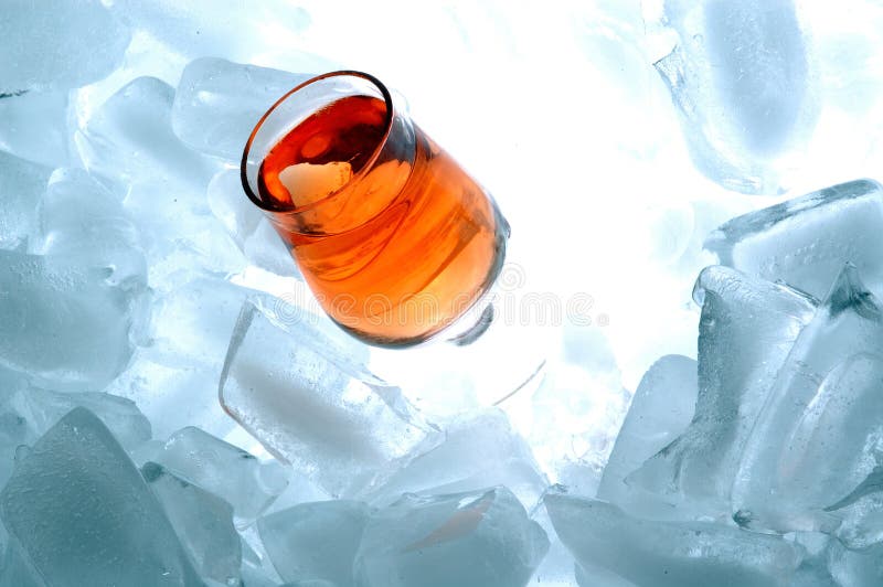 Gold Alcohol Drink with Ice Stock Image - Image of drink, nightcap: 3650653