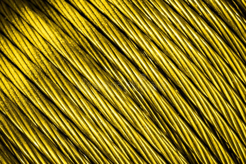 Gold Aluminum Electric Cable.background or Texture Stock Image - Image ...