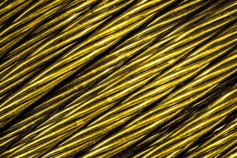 Gold Aluminum Electric Cable.background or Texture Stock Photo - Image ...