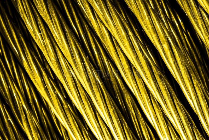 Gold Aluminum Electric Cable.background or Texture Stock Photo - Image ...