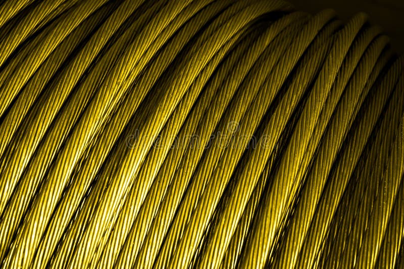 Gold Aluminum Electric Cable.background or Texture Stock Photo - Image ...