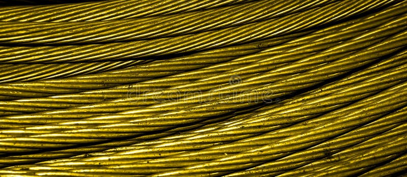 Gold Aluminum Electric Cable.background or Texture Stock Image - Image ...