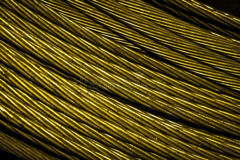 Gold Aluminum Electric Cable.background or Texture Stock Photo - Image ...