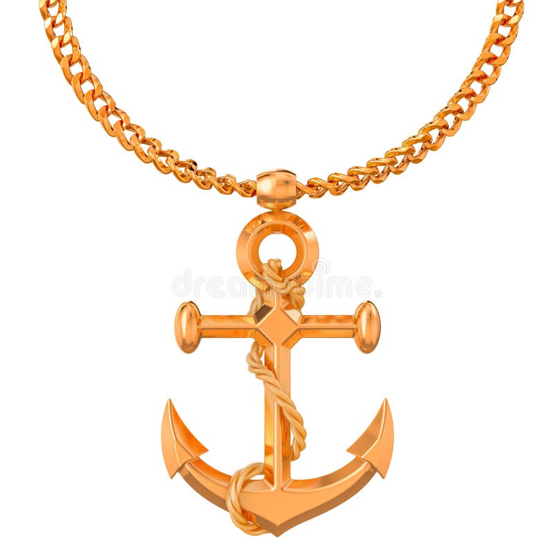 The gold anchor stock vector. Illustration of logos, object - 17176289