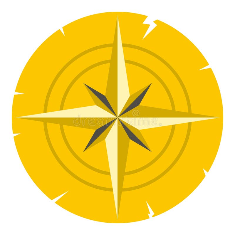 Ancient Compass Icon, Simple Style Stock Vector - Illustration of ...