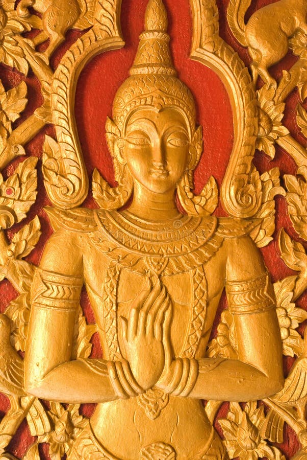 Gold angel stock photo. Image of asia, eastern, greeting - 14133708