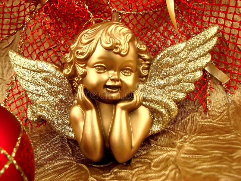 Gold Angel stock photo. Image of close, colorful, golden - 3634038