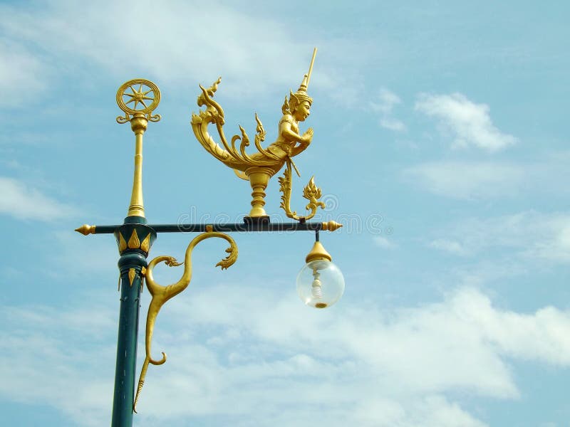 Gold angel on pole stock image. Image of faerie, bright - 85105231