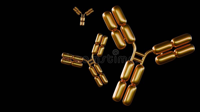 Gold Antibody Molecules Stock Illustrations – 12 Gold Antibody ...