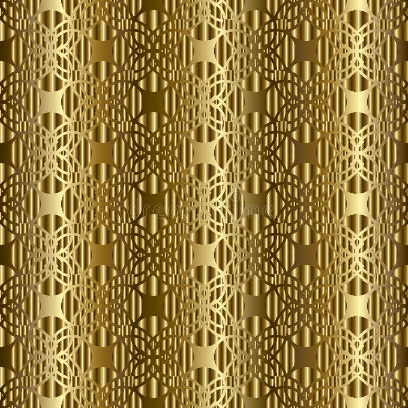 Gold Arabian Traditional Pattern. Seamless. Stock Vector - Illustration ...