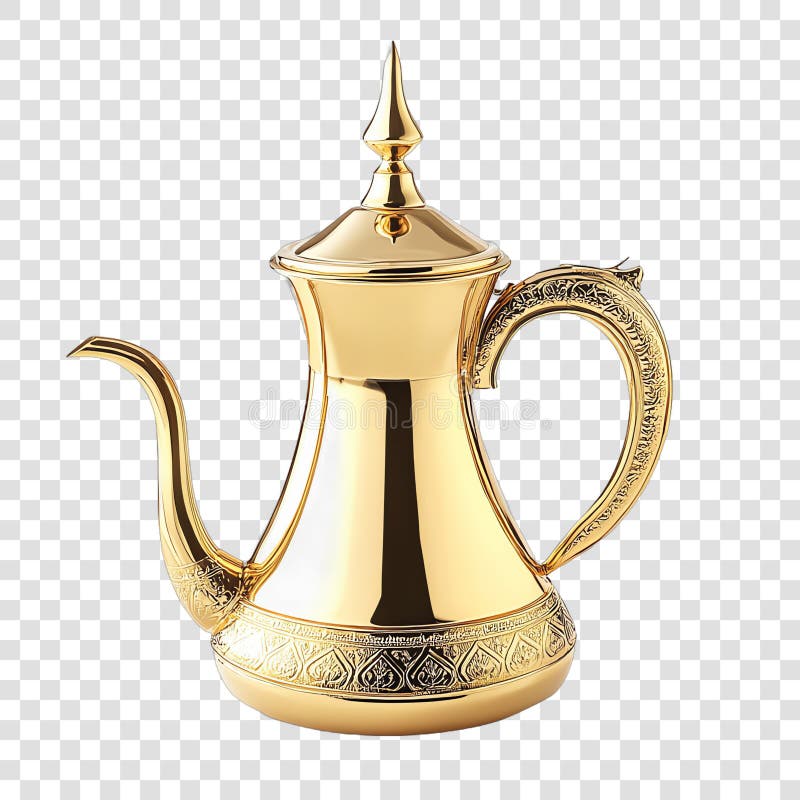 Gold Arabic Dallah Coffee Pot Stock Image - Illustration of food ...
