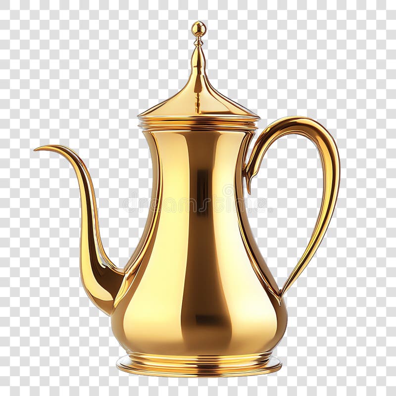 Gold Arabic Dallah Coffee Pot Stock Image - Illustration of mockup ...