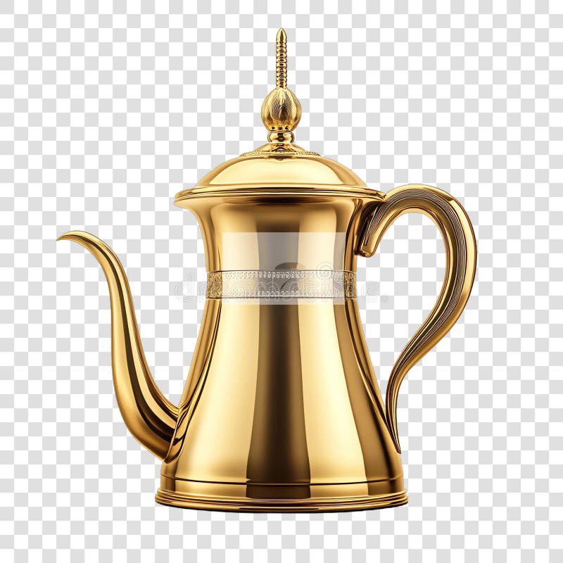 Gold Arabic Dallah Coffee Pot Stock Image - Illustration of design ...